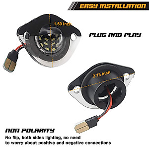 RUXIFEY License Plate Light Replacement Compatible with 1994-2004 Ford Mustang Pickup Truck, 6000K White, Pack of 2