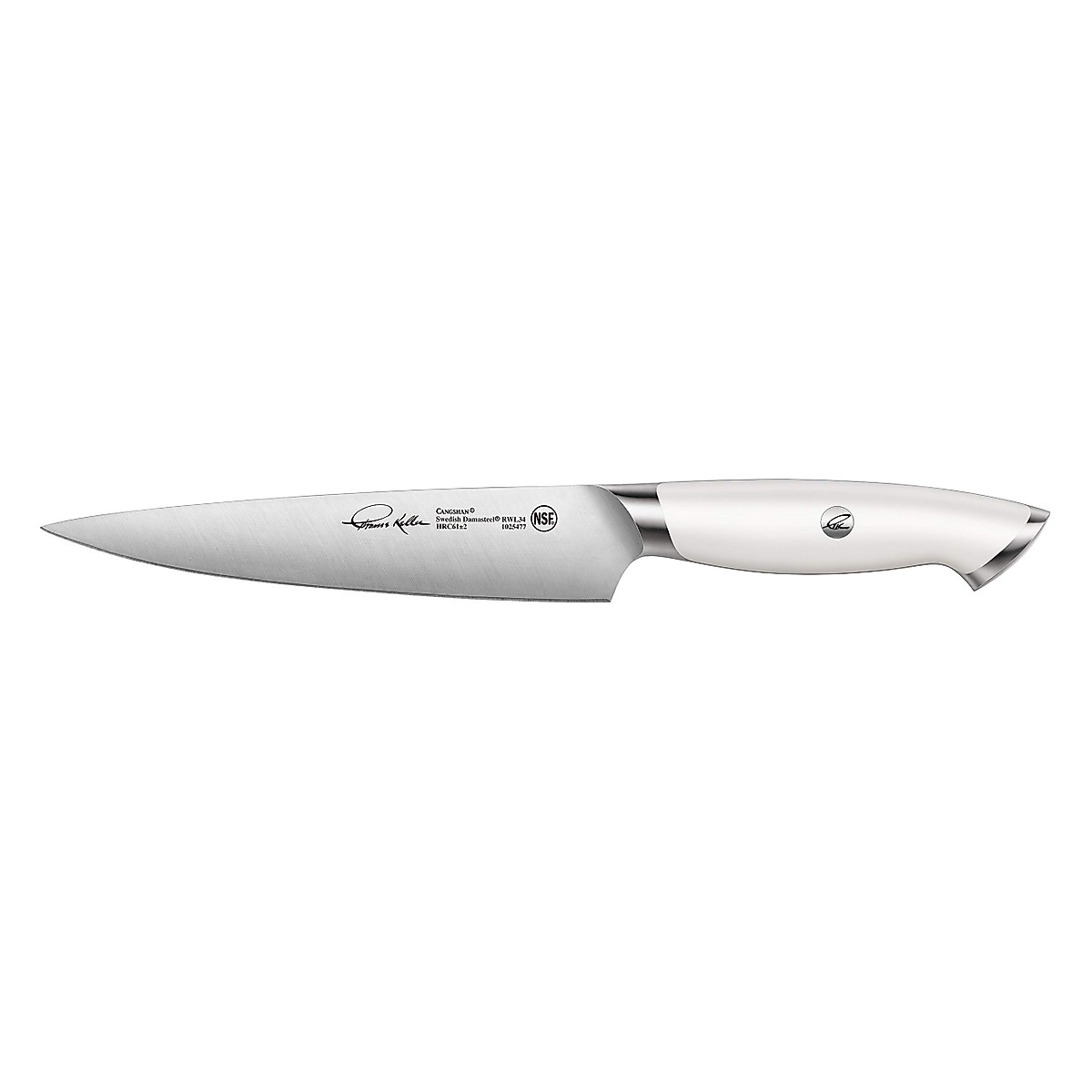 Cangshan Thomas Keller Signature Collection Swedish Powder Steel Forged, 7-Inch Utility Knife, White