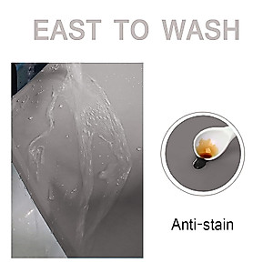 Kids Silicone Placemat, KVK Baby Placemats for Kids Toddler Children Reusable Non-Slip Table Mats Baby Food Mats for Restaurant, 2 Pack, Grey