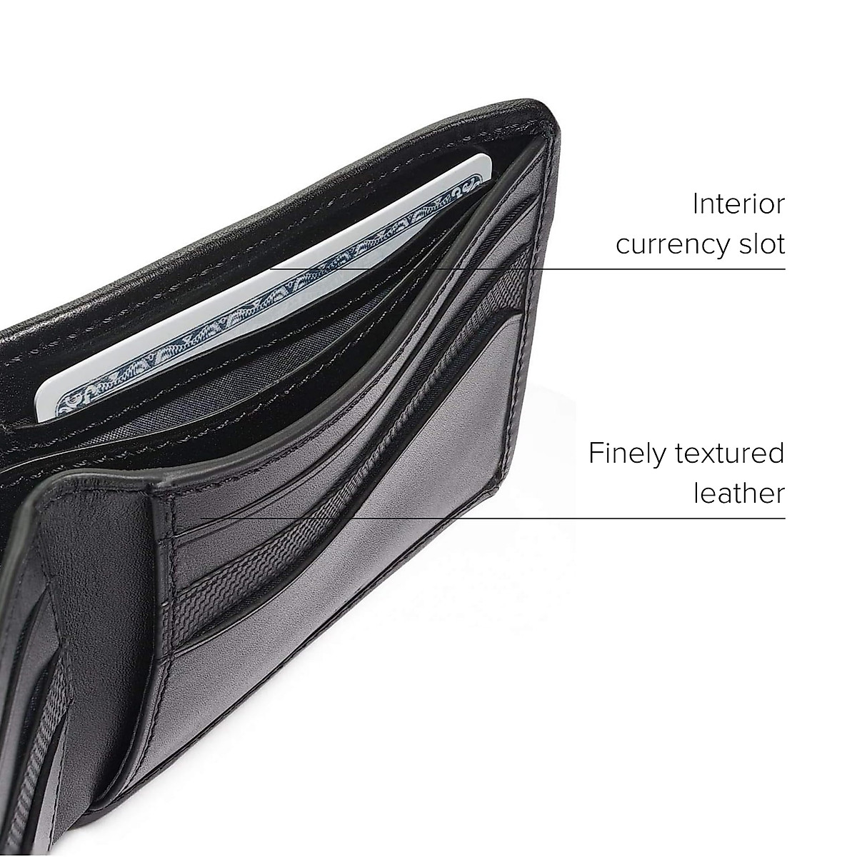 TUMI - Alpha Double Billfold - Ballistic Nylon Wallet - Secure, Durable Wallet - Hidden Card Pocket - 3.4" X 4.4" X 0.6" - Black