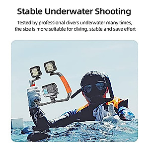 Adaptom Upgraded Diving Rig Handheld Video Dive Light Stabilizer Tray for GoPro Max Hero 11 10 9 8 7 6 5 Insta360 DJI Action 2 Osmo Pocket 2 Underwater Snorkeling Scuba Accessories
