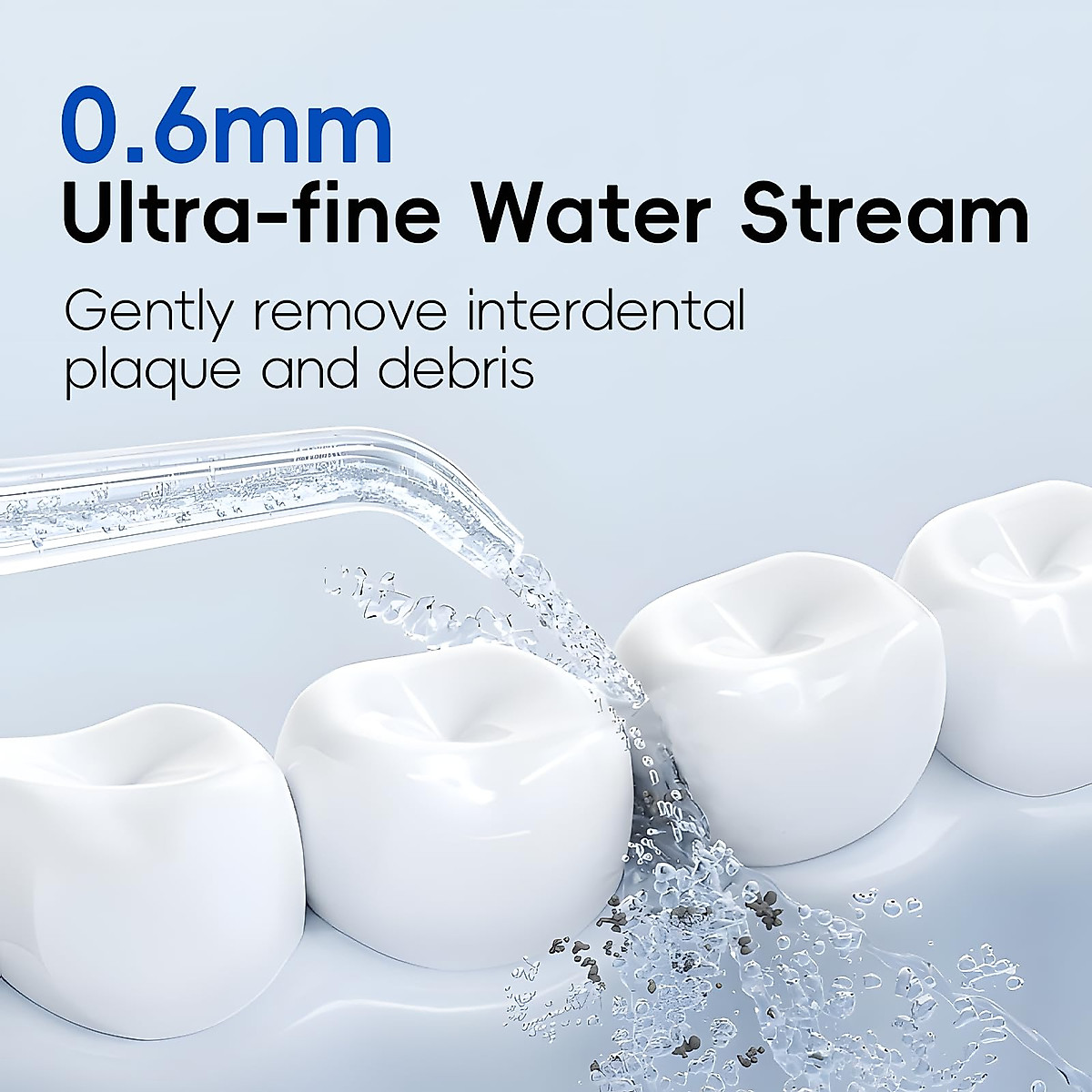 Medcodes Water Dental Flosser Pick for Teeth - 3 Modes Cordless Oral Irrigator 300ML Portable with 5 Jet Tips, 40 Days Rechargeable IPX7 Waterproof Water Dental for Cleaning for Home Travel(White)