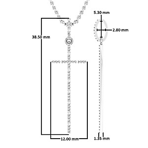 Dazzlingrock Collection Round White Diamond Cross Pendant for Women with 18 inch Silver Chain (0.09 Ctw) in 14K White Gold
