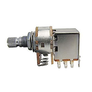 FLEOR 2pcs Push Pull Guitar Pots Short 15mm Split Shaft A500K Audio Taper Guitar Potentiometers