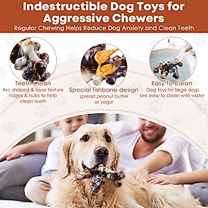 WOWBALA Large Aggressive Indestructible Chew: Dog Toys for Aggressive Chewers - Dog Toys for Large Dogs - Dog Chew Toys for Aggressive Chewers -Tough Dog Toys for Large - Medium-Super Chewer Dogs