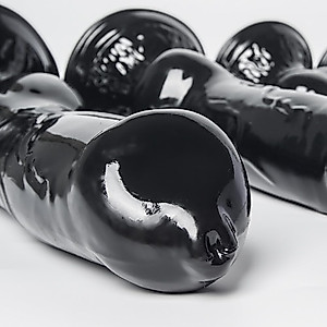 Realistic Huge Wolf Dog Dildo: 11.4 Inch Black Dildo with Extra Large Knot and Suction Cup - Thick Wolf Monster XL Dildo - Long and Wide Dildo for Anal Pleasure - Giant Toy for Women and Couples