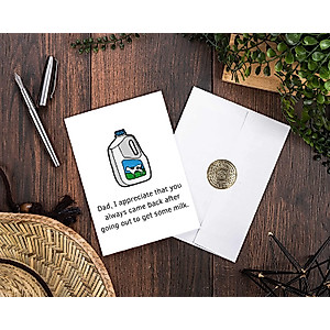 GIFTING GIGGLES Funny Card for Dad | Happy Birthday, Father’s Day | from daughter, son, all of us | Bday gift for Father, Step Dad, Daddy | 40th 50th 60th 70th 80th