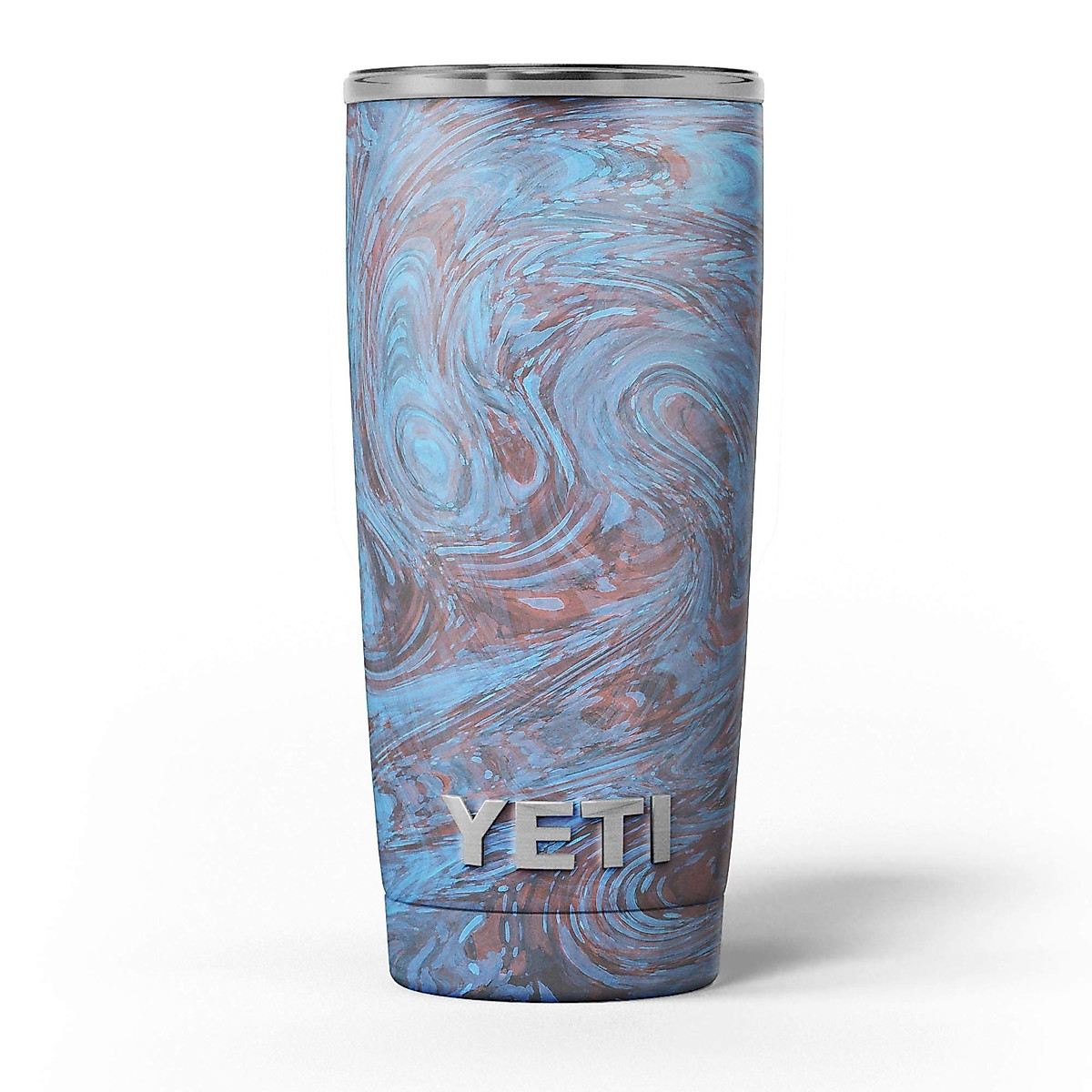 Design Skinz Blue Slate Marble Surface V41 - Skin Decal Vinyl Wrap Kit Compatible with The Yeti Rambler Cooler Tumbler Cups