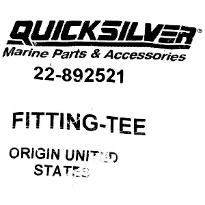 Mercury Quicksilver Boat Tee Fitting 22892521 | 1/2 Inch