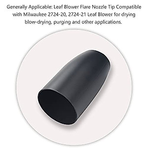 KitchenKipper Blower Flat Spread Nozzle for Milwaukee M18 2724-20 & 2724-21 Fuel Leaf Blower, Work for Drying, Blow-Drying -Leaf Blower Flat Nozzle Tip (Black)