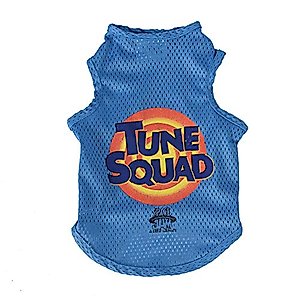 LOONEY TUNES Tunes Space Jam 2 Tune Squad Dog Tank Top Small Dog Shirt LOONEY TUNES Tunes Space Jam Jersey Mesh Blue Dog Shirt for Small Dogs from Space Jam Movie FF16274