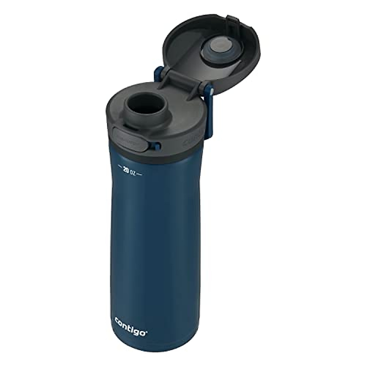 Contigo Jackson Chill 2.0 Vacuum-Insulated Stainless Steel Water Bottle, Secure Lid Technology for Leak-Proof Travel, Keeps Drinks Cold for 12 Hours, 20oz Blueberry