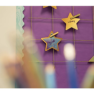 Carson Dellosa Galaxy Stars Cutouts, 36 Marble & Gold Star Cutouts for Bulletin Board and Classroom Décor, Galaxy Décor Classroom Cut-outs, Space Décor Cutouts for Classroom Bulletin Board Decorations