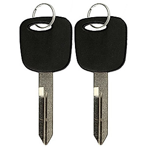 2 KeylessOption Replacement Ignition Chipped Key Transponder Compatible with Ford 4C H72