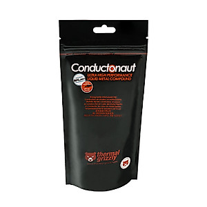 Thermal Grizzly Conductonaut Thermal Grease - 1 Gram Set + 3X Extra Applicators - Liquid Metal Thermal Paste for Cooling The CPU, GPU