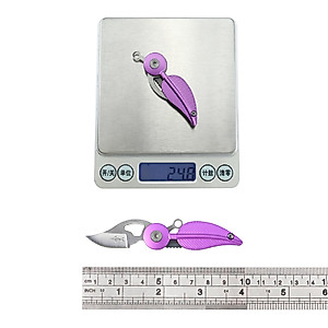 XIPHIAS Mini Feather Series Pocket Folding Knife - 3.74" Total (Purple)
