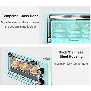 Convection Toaster Oven, Mini Oven with Grill Rotisserie Electric Oven and Hob Packages Hob Cookers Timing Wide-Area Temperature Control 11L Mini Ovens Toaster Oven Air Fryer, (Color : Pink)