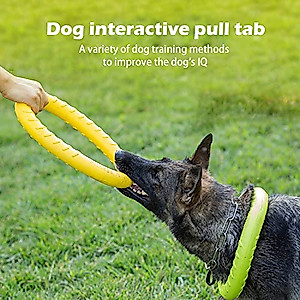 DLDER Indestructible Dog Toys Dog Chew Toy for Aggressive Chewers Flying Discs for Medium/Large Breeds Dog Training Ring,Floating Dog Ring Toys for Throwing,Catching, Flying Lightweight Dog Toy