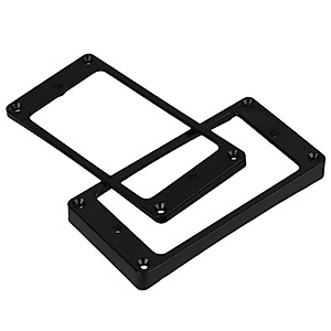 lovermusic 92x46mm Black ABS Electric Guitar Humbucker Pickup Mounting Rings Frames Bottom Pack of 2
