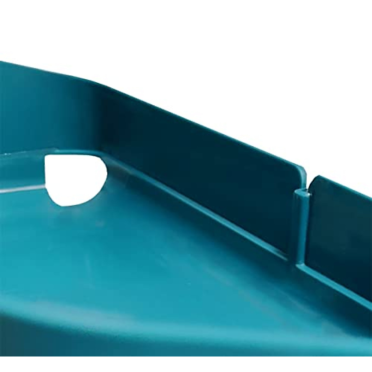 Fineget Plastic Shower Caddy Basket Shelf Large Adhesive Shower Shelves for Wall Bathroom Kitchen Bathtub Rustproof No Drilling Space Saving Shower Storage Organizer Deep Green 2 Pack