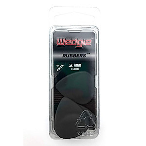 Wedgie WRPP31H Rubber Guitar Picks 3.1mm Hard, 3 Pack