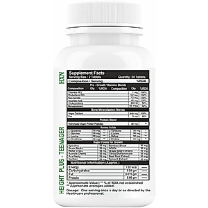 JEVR Height Growth Supplement for Girls with Increase Amino Acids, Ayurvedic Medicine & Herbal Super Foods to Long Bone Mineralization, and Taller Looks- 60 Tablets (10-17 Years, Pack 1)