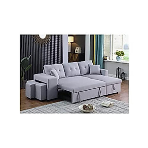 Lilola Home Dennis Sectional, Light Gray