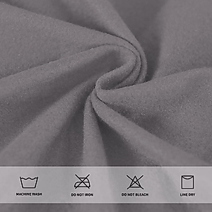 Easy-Going 100% Waterproof Seat Covers for Dining Room Chairs Set of 4, Stretch Chair Seat Slipcovers Protector Removable and Washable Kitchen Dining Chair Covers, Light Gray