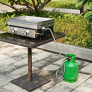 GASPRO 5FT Propane Hose Adapter 1lb to 20lb, Compatible with Coleman Camping Stove, Mr. Heater Buddy Heater, Blackstone Griddle, and More, Connects to 5-100lb Tank