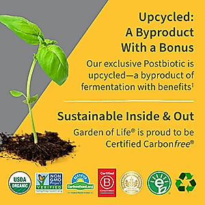 Garden of Life Dr Formulated Once Daily 3-in-1 Complete Probiotics, Prebiotics & Postbiotics Supplement for Women and Men’s Digestive & Immune Health – Extra Strength, 100 Billion CFU, 30 Day Supply