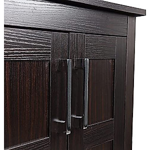 ARTETHYS 24 Inches Single Bathroom Vnaity Modern Pedestal Sink Bathroom Stand Cabinet Wood Black Bathroom Cabinet