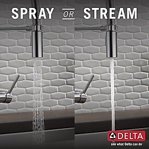 Delta Faucet Trinsic Pro Commercial Style Kitchen Faucet, Kitchen Faucets with Pull Down Sprayer, Kitchen Sink Faucet, Faucet for Kitchen Sink with Magnetic Docking, Arctic Stainless 9659-AR-DST