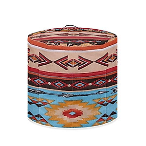 SEANATIVE Navajo Aztec Tribal Print Pressure Cooker Cover with Storage Pocket Protective Rice Cooker Cover Kitchen Appliance Dust Cover,Large Size