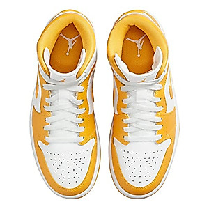 Jordan Womens WMNS 1 Mid BQ6472 117 White/University Gold - Size 7W