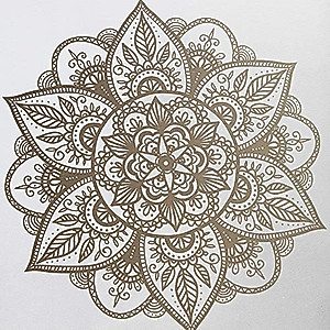 SUMGAR Boho Wall Art Bathroom Gold Mandala Framed Paintings 3 Piece Grey Flowers Pictures Gray Floral Canvas Prints Bedroom Indian Artwork Yoga Spa Bohemian Home Decorations Geometric Decor,12x16 in