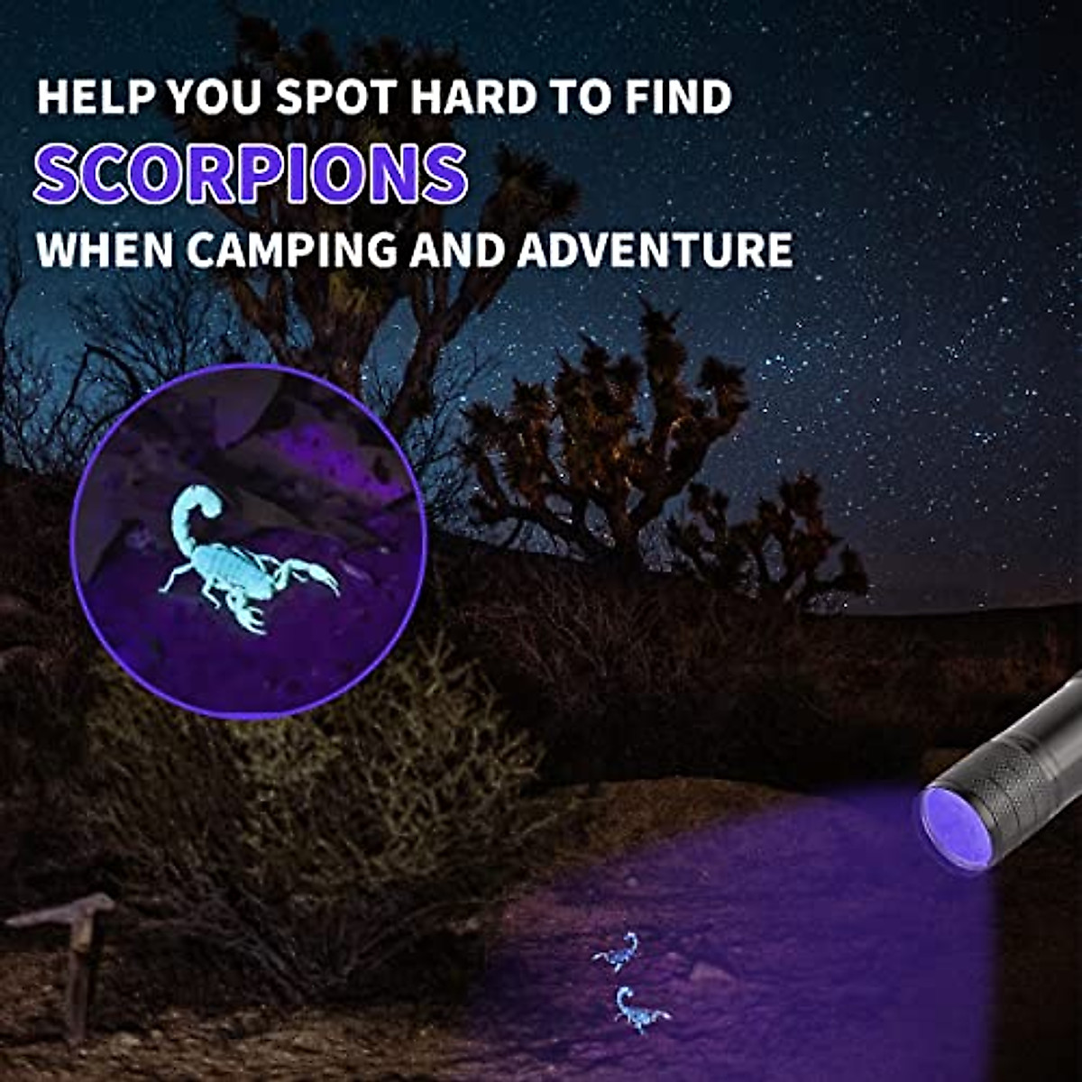yikosam 5 Pcs UV Black Light Flashlights, 9 Led 395-400nm Mini Blacklight Handheld Portable Torch Pet Urine Detector for Bed Bug, Hair, Dog Cat Urine and Stains Batteries Included