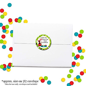 Funny Sushi Themed Thank You Soy Much Customer Appreciation Sticker Labels for Small Businesses, 60 1.5" Circle Stickers by AmandaCreation, Great for Envelopes, Postcards, Direct Mail, & More!