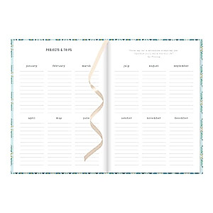 Letts Morocco Weekly/Monthly Planner, 12 Months, January to December, 2024, Sewn Binding, A5 Size, 8.25" x 5.875", Multilingual, Sky (C082391-24)