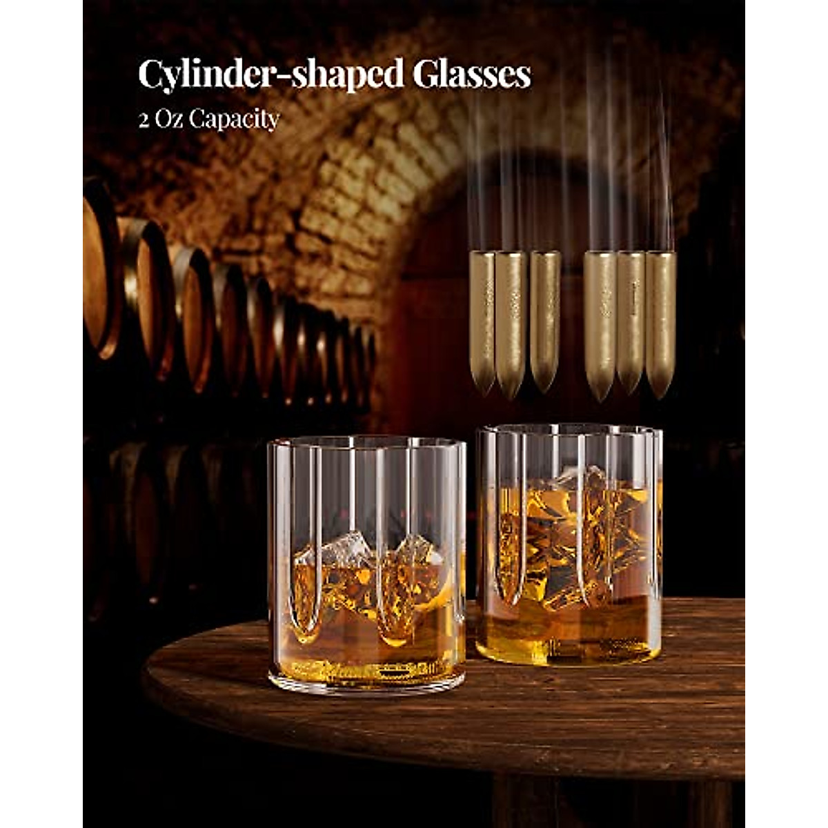 Gifts for Men Dad, Kollea 9 Oz Whiskey Decanter Set with 2 Oz Glasses, Unique Dad Birthday Gift Ideas from Daughter Son, Funny Military Retirement Present, Cool Liquor Dispenser for Home Bar