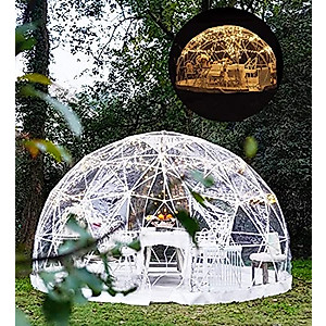 CZGBRO Bubble Tent Dome House Camping Tent 12ft, Garden Outdoor Clear Dome Shelter Geodesic Dome 5-7 Person for Backyard Patios, Canopy Gazebos Screen House Room Lean to Greenhouse