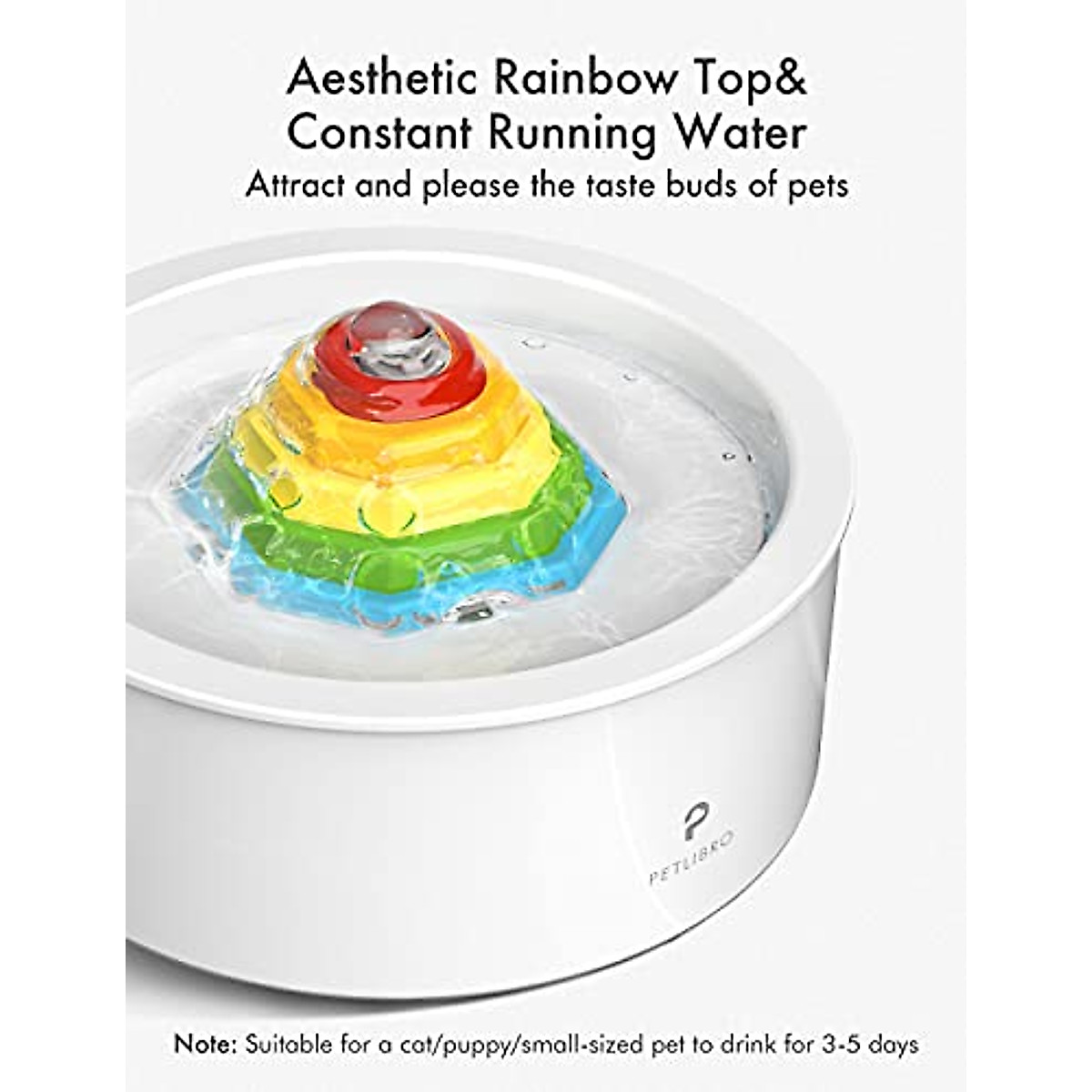 PETLIBRO 4 Packs Replacement Filters for Ceramic Cat Water Fountain, Quadruple Filtration Dishwasher Safe Quiet Pet Water Fountain, 50oz /1.5L, PLFF004