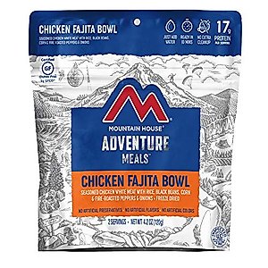 Mountain House Chicken Fajita Bowl | Freeze Dried Backpacking & Camping Food | 2 Servings | Gluten-Free