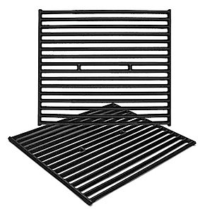Hongso 15" Matt Cast Iron Cooking Grates for Broil King 986557, 945587, 94644, 94647, Crown 10, 20, 40, 90, Signet 20, 70, 90, Broil-Mate, Sterling Grill, 38170121, 10225-T436, PCD362, Set of 2