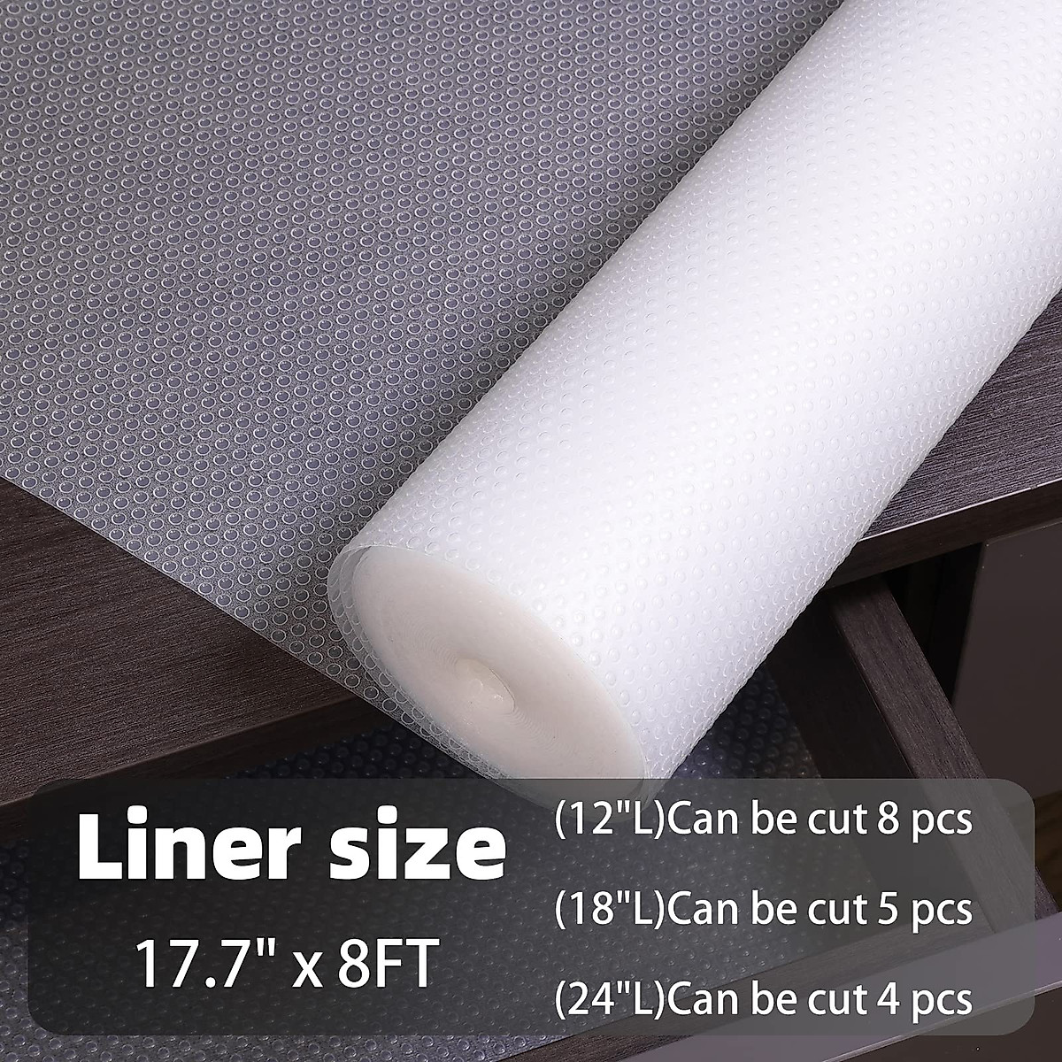 PABUSIOR Refrigerator Liners Mats Washable, 8PCS EVA Transparent 11.8"x17.7" Fridge Shelf Liner, Easy to Cut, Waterproof, Reusable Refrigerator Pads for Fruit, Vegetable Drawers, (Clear Placemat)