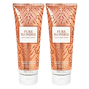 Bath & Body Works Strawberry Soda Ultimate Hydration Body Cream For Women 8 Fl Oz 2- Pack (Pure Wonder)