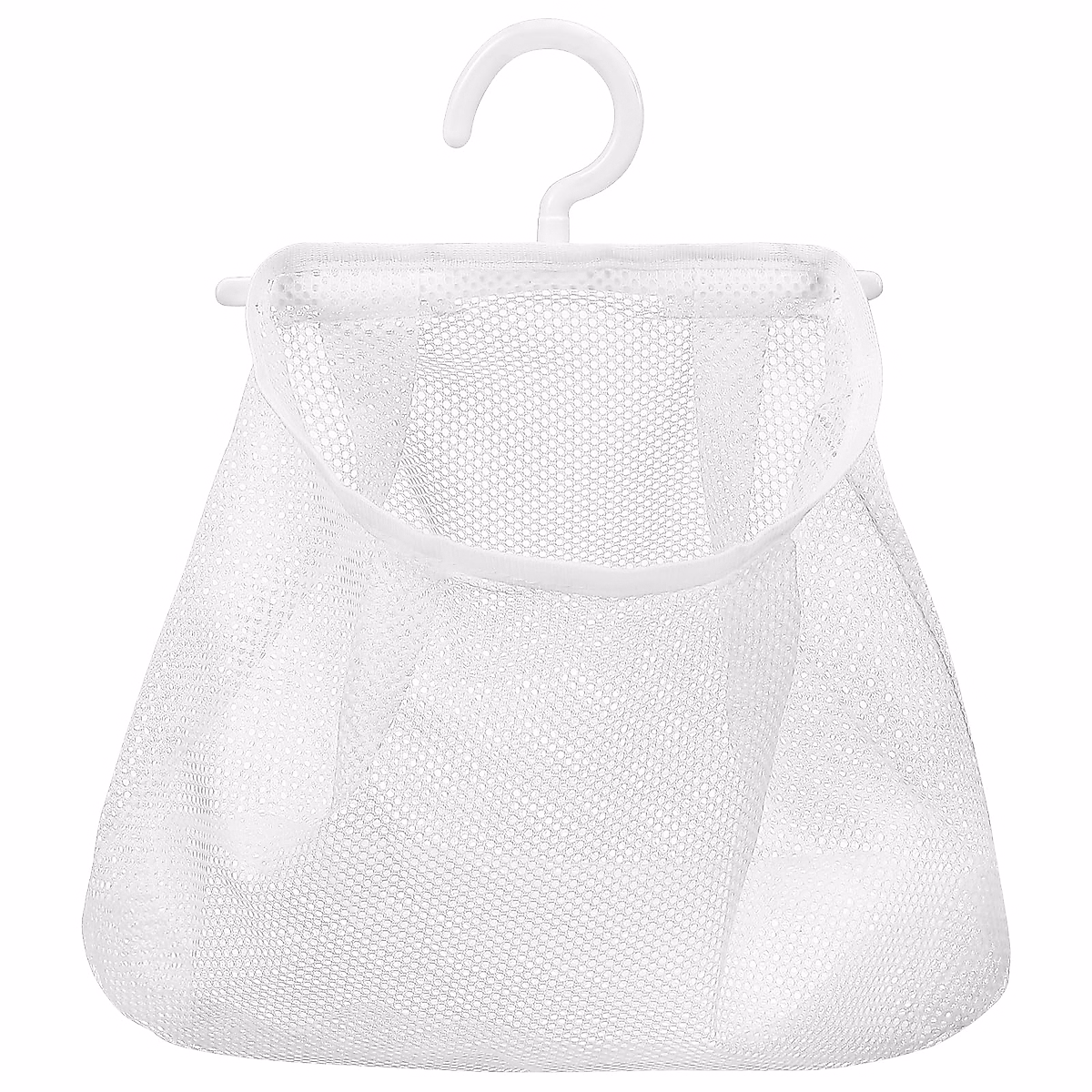 PartyKindom Hanging Mesh Clip Bag for Storage, Bathroom Laundry Bag, Multi-functional Mesh Clothespin Bag, Kitchen Storage Holder Bag, Fruit Vegetable Holder Pouch