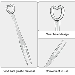 300PCS Disposable Plastic Fruit Forks, YEAJOIN Mini Cake Forks Tasting Appetizer Cocktail Forks Picks Small Dessert Food Picks Sticks