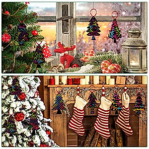 WhatSign Christmas Ornament Crafts for Kids 24Pcs Rainbow Christmas Scratch Cards DIY Christmas Scratch Art Paper Ornaments Craft Christmas Crafts for Kids Classroom Christmas Party Favors Decorations