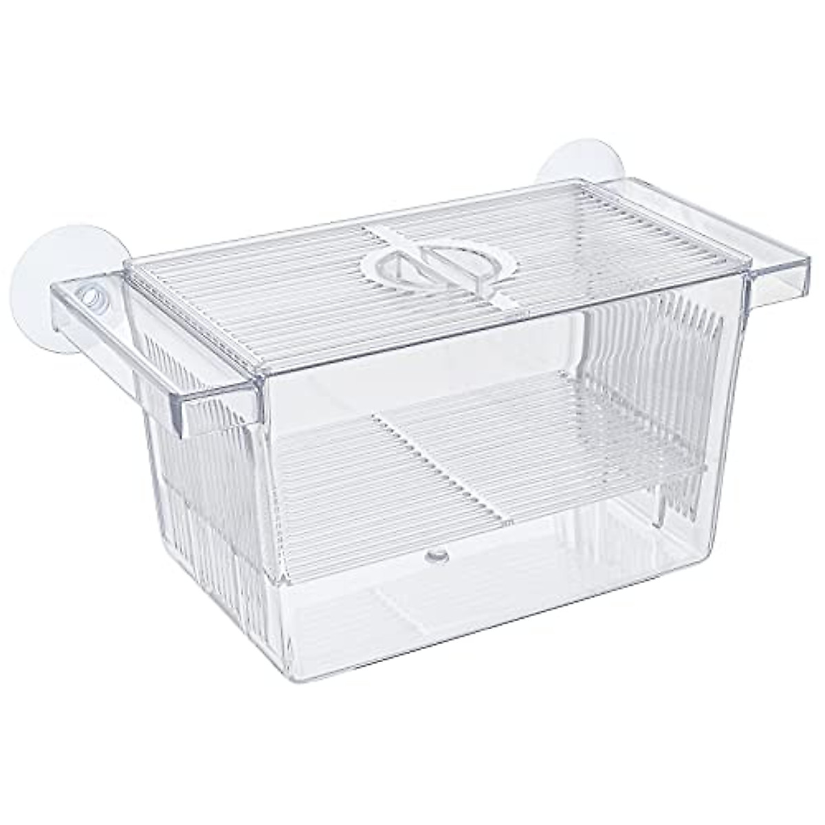 Pawfly Aquarium Fish Breeding Box Acrylic Hatchery Incubator Tank with Suction Cups Small Isolation Box for Baby Small Fish Shrimp and Betta