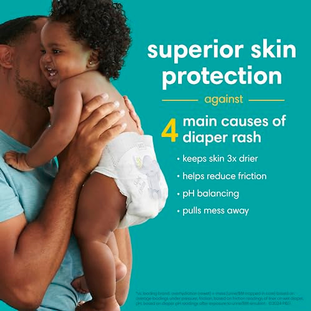 Pampers Swaddlers Diapers - Size 2, One Month Supply (186 Count), Ultra Soft Disposable Baby Diapers